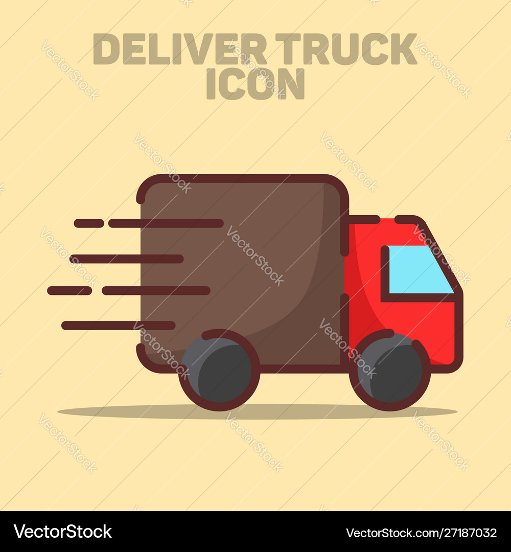 Isolated delivery truck icon Royalty Free Vector Image