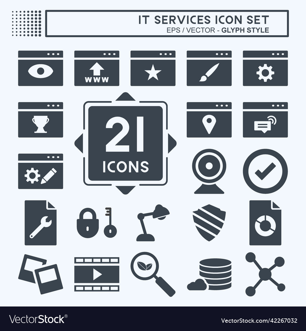 It services icon set suitable for services Vector Image