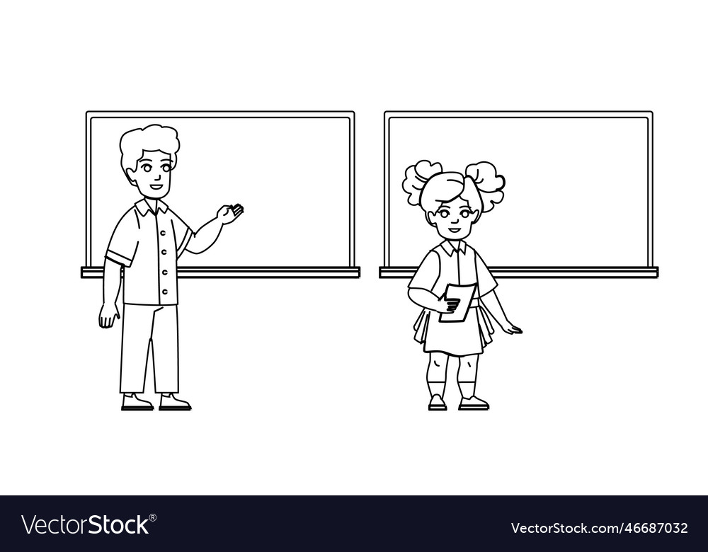 Kid explain lesson Royalty Free Vector Image - VectorStock Kid explain lesson Royalty Free Vector Image - VectorStock