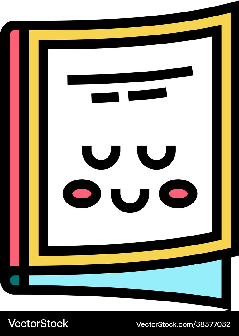 Magazine children library color icon Royalty Free Vector