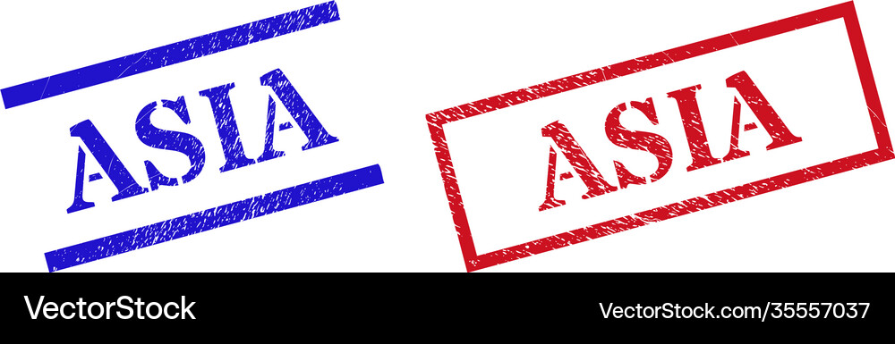 Asia textured scratched stamp watermarks Vector Image