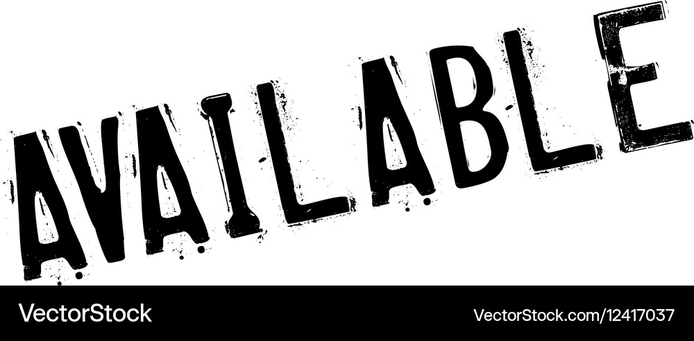 Available stamp rubber grunge Royalty Free Vector Image