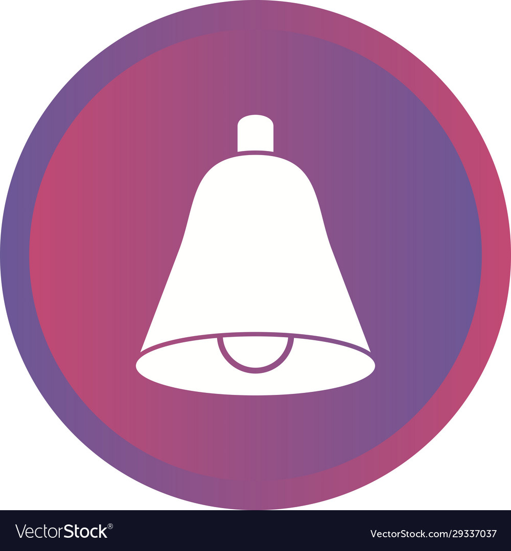 Beautiful bell glyph icon Royalty Free Vector Image