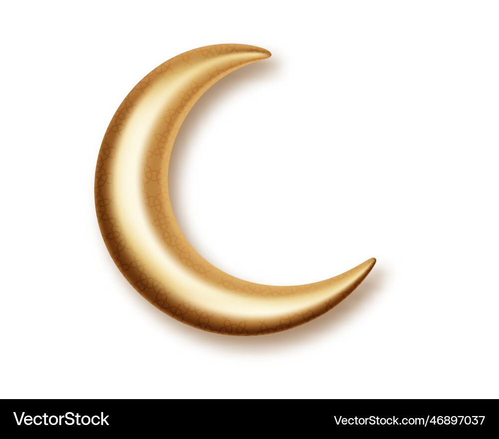 Crescent islamic for ramadan kareem realistic Vector Image