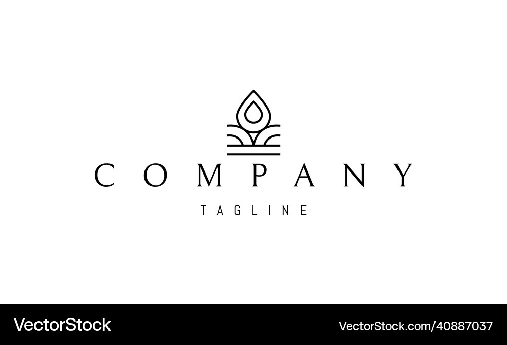 Logo on which the abstract image of a drop Vector Image