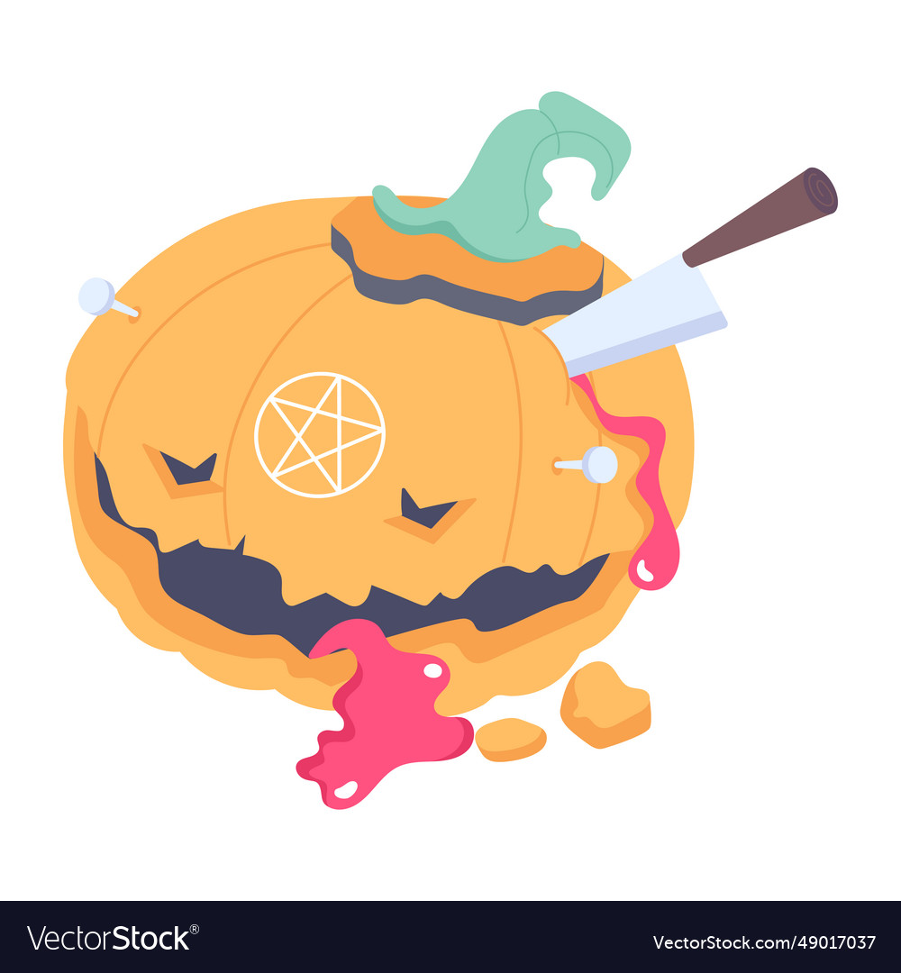 Magic pumpkin Royalty Free Vector Image - VectorStock