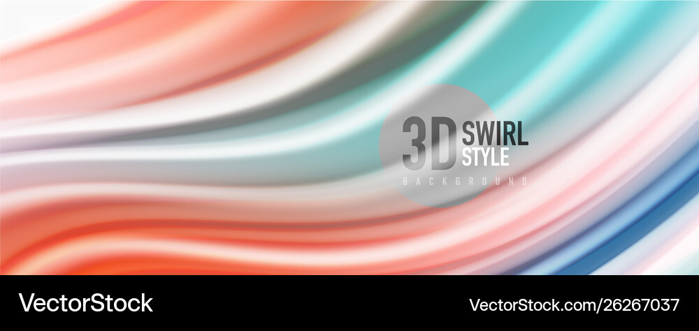 Modern liquid color flow on white - colorful Vector Image
