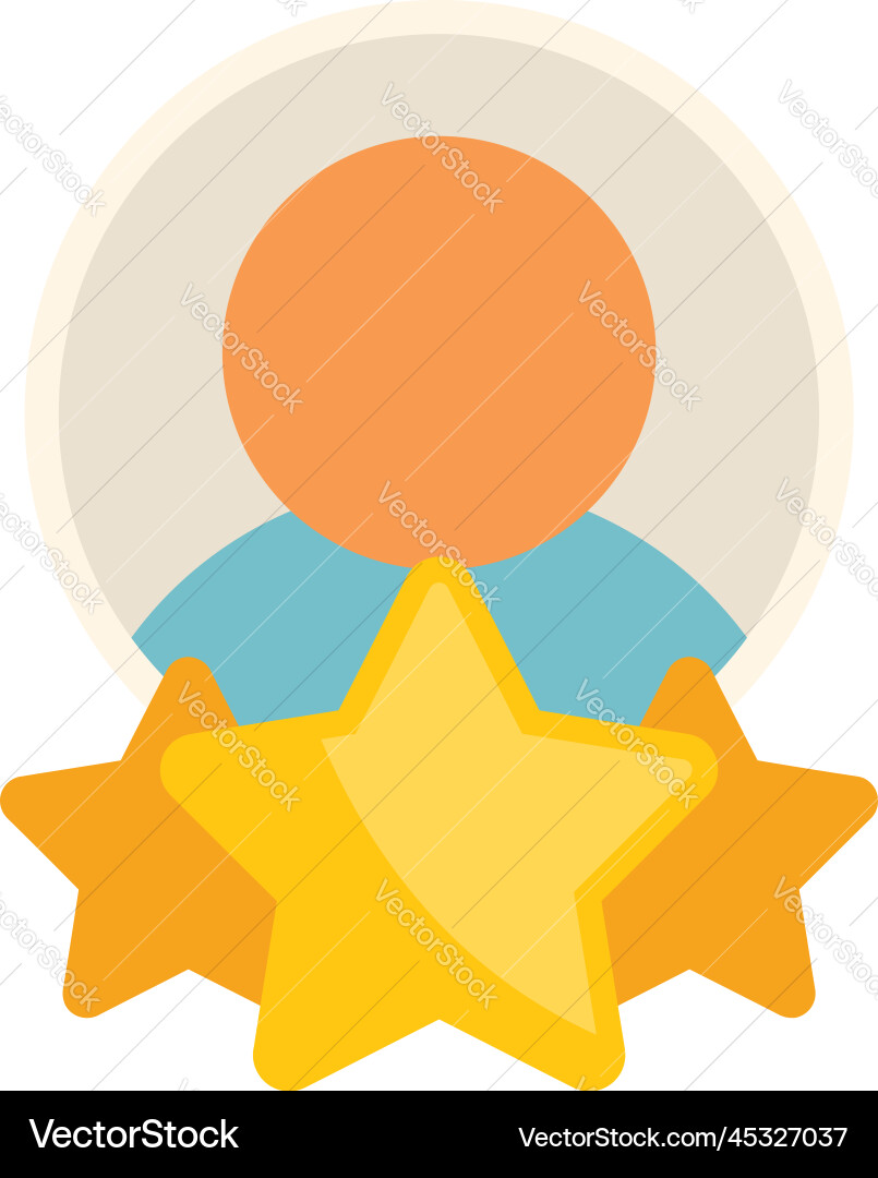 Review account icon flat online like Royalty Free Vector