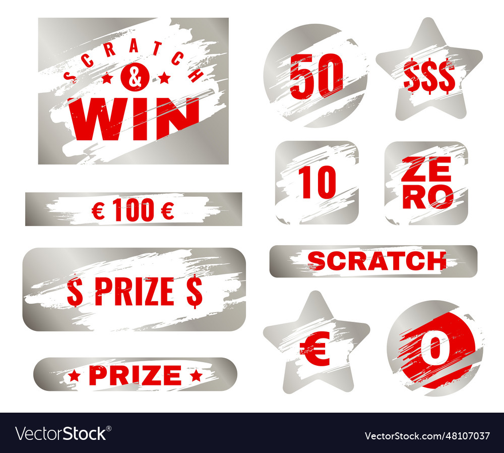 Scratch card scratches with brush effect suitable Vector Image