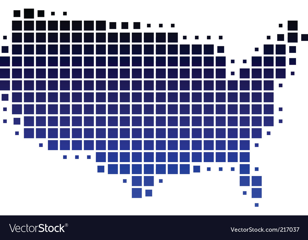 Usa map Royalty Free Vector Image - VectorStock