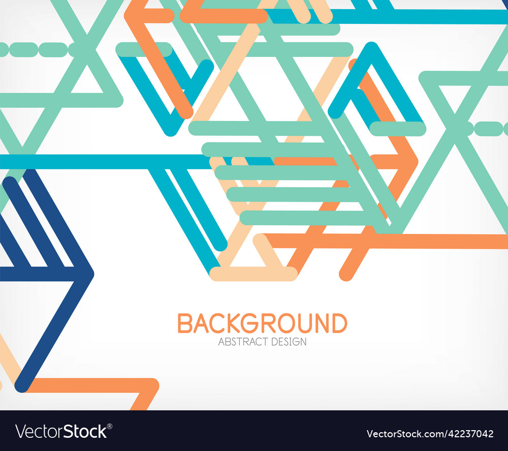 Abstract background color lines on white Vector Image