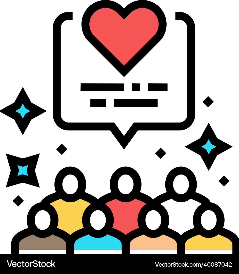 Ask for feedback business color icon Royalty Free Vector