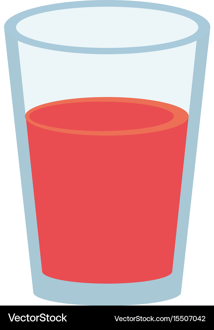 Fruit juice in glass cup icon image Royalty Free Vector