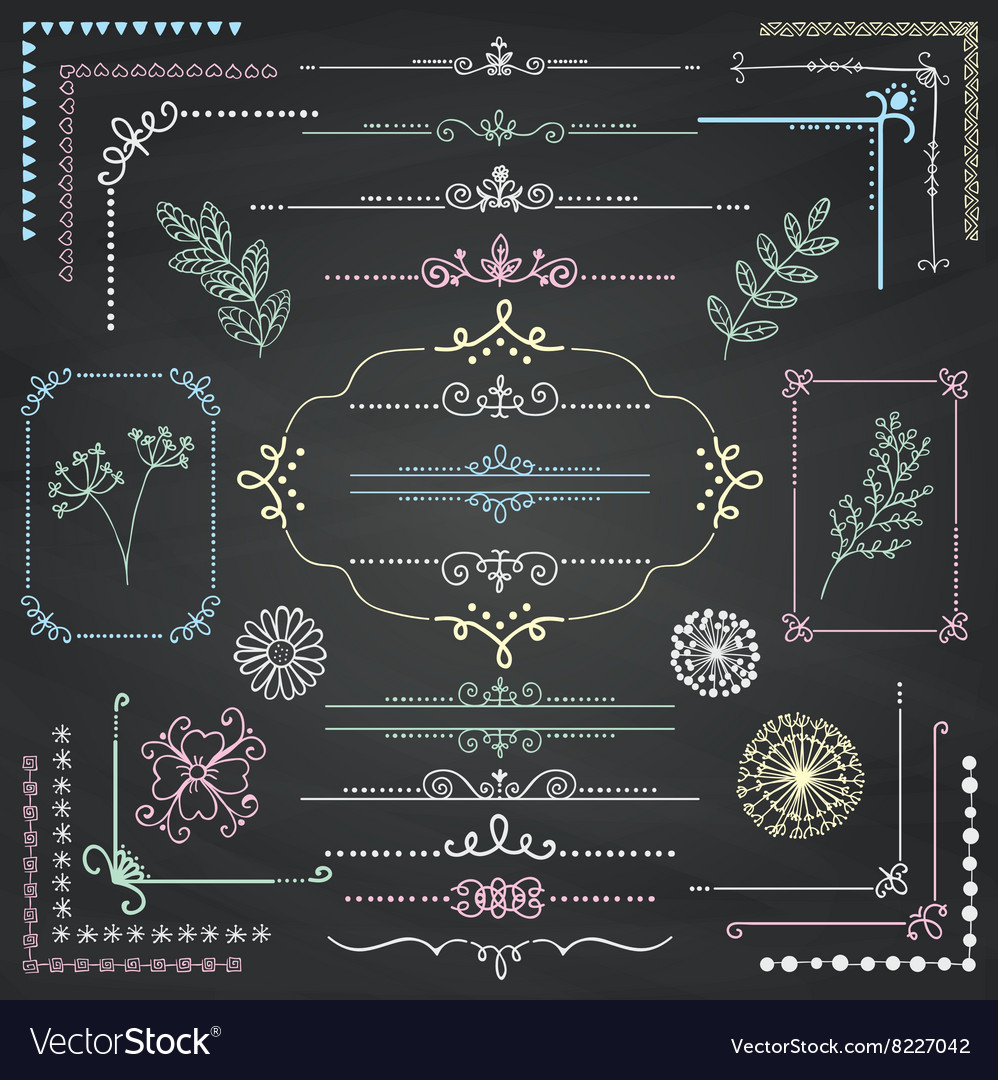 Hand Sketched Rustic Design Elements Royalty Free Vector