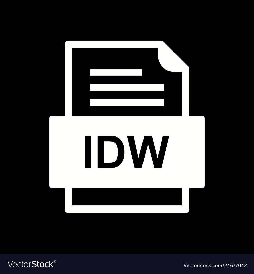 Idw file document icon Royalty Free Vector Image