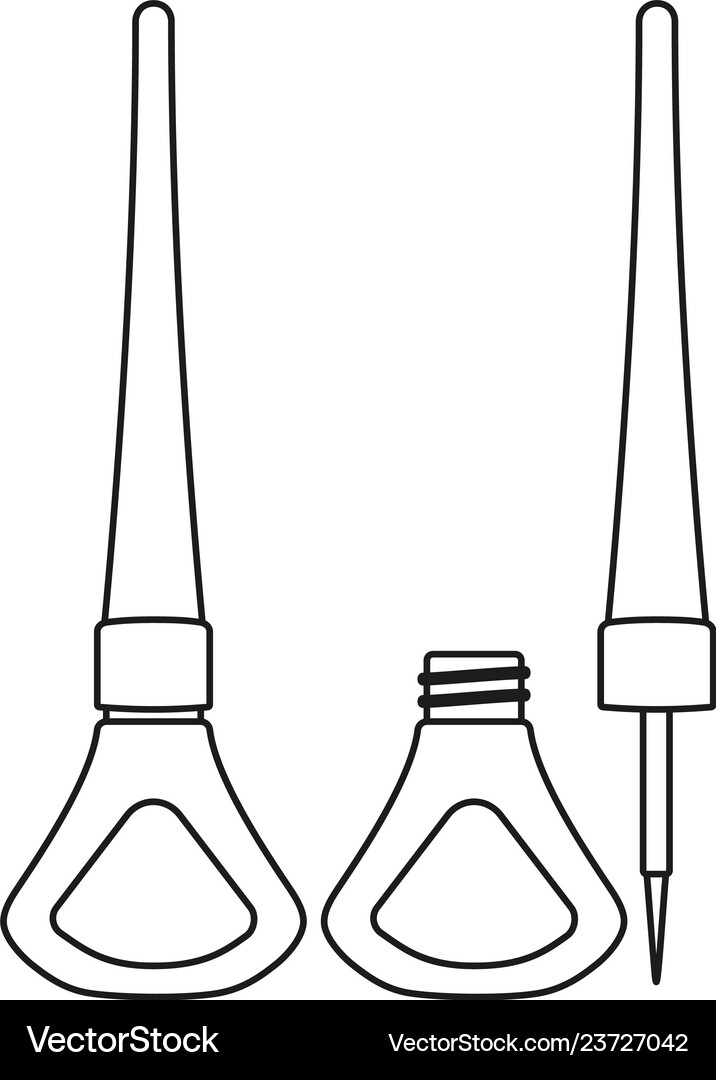 Line art black white liquid waterproof eyeliner Vector Image