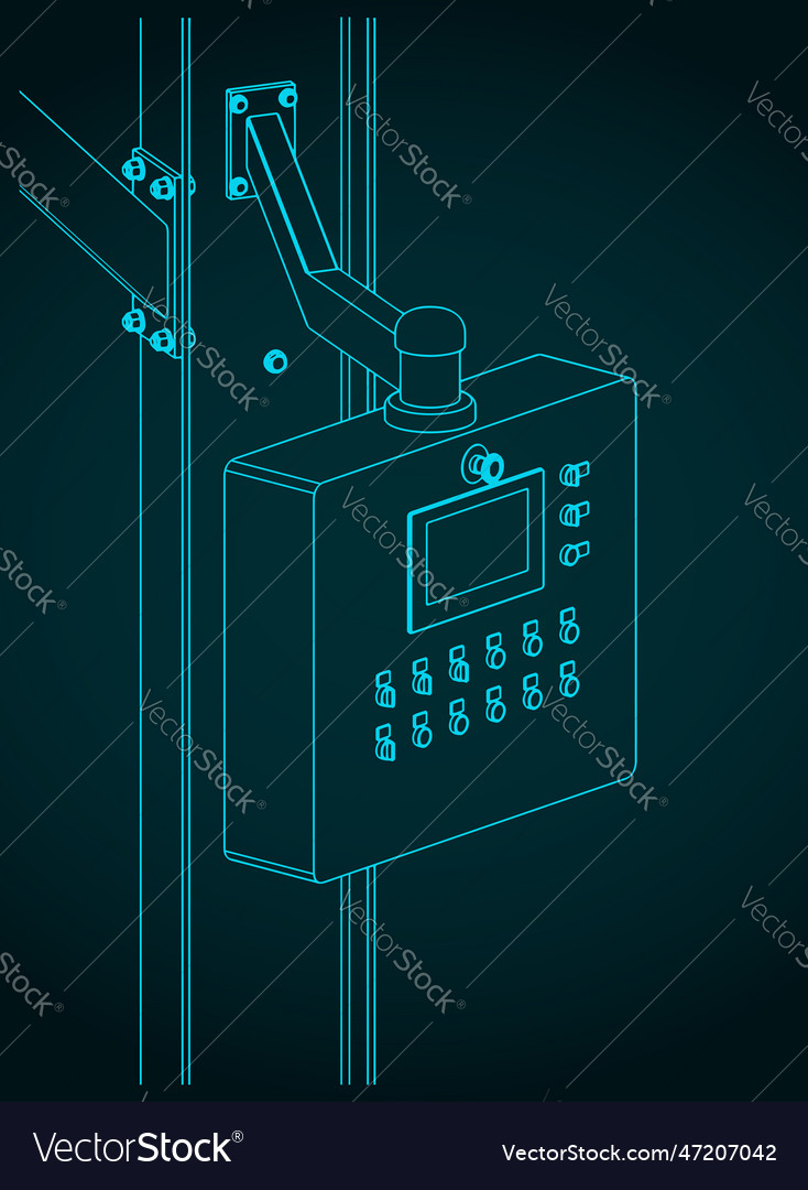 Machine control panel Royalty Free Vector Image