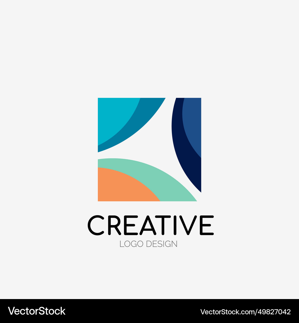 Modern abstract logo design geometric art Vector Image