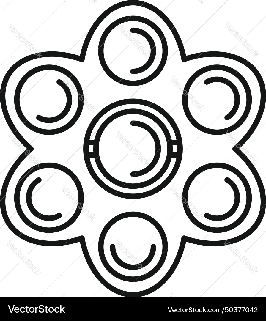 Small pop it toy icon outline push hand Royalty Free Vector