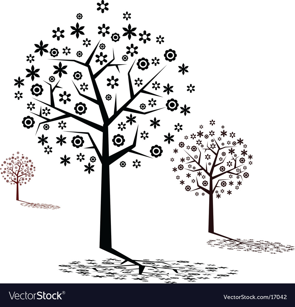 Stylized tree design Royalty Free Vector Image