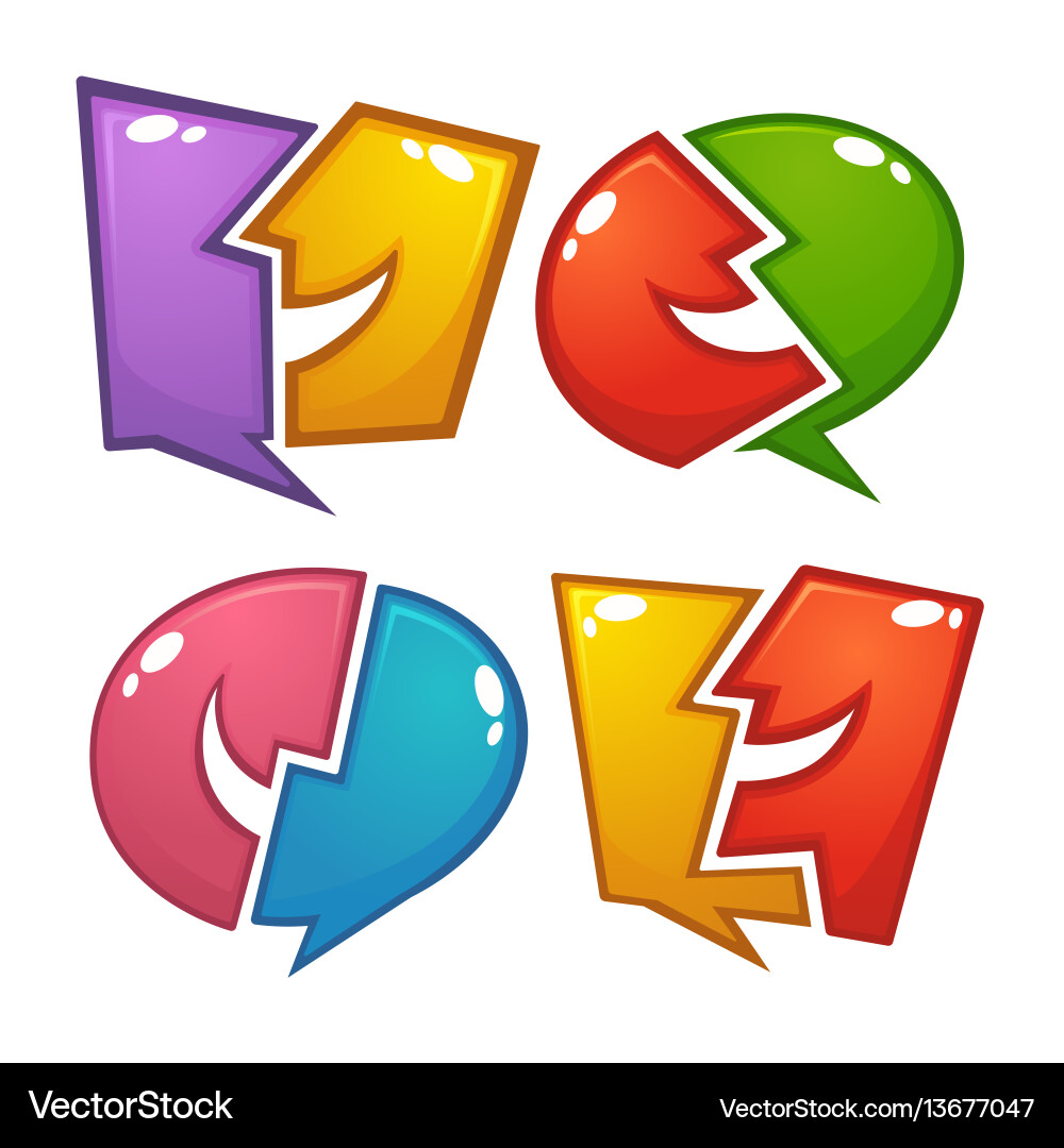 Collection of talking speaking and communication Vector Image
