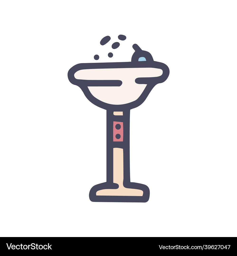 Drinking fountain color doodle simple icon Vector Image