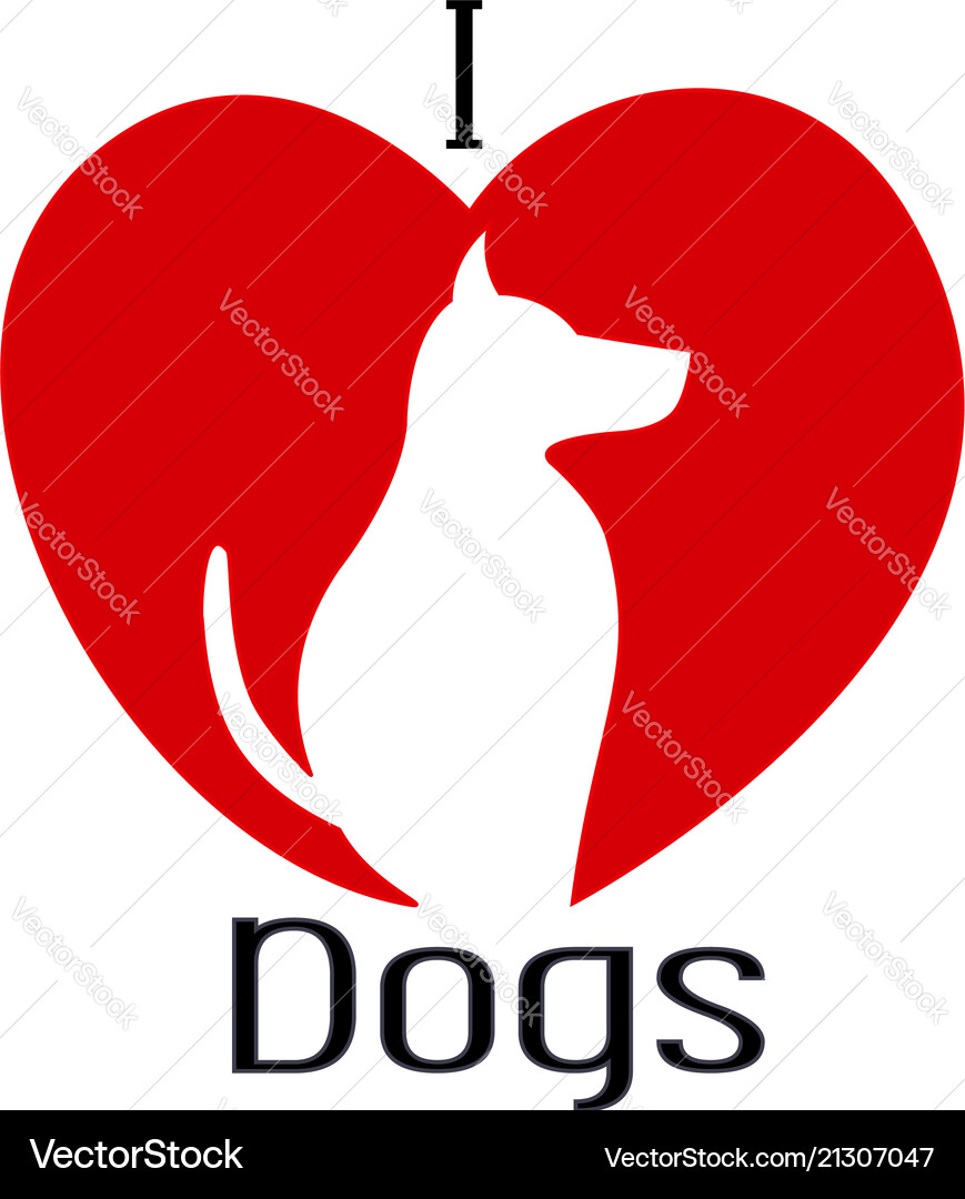 I love dogs icon Royalty Free Vector Image - VectorStock