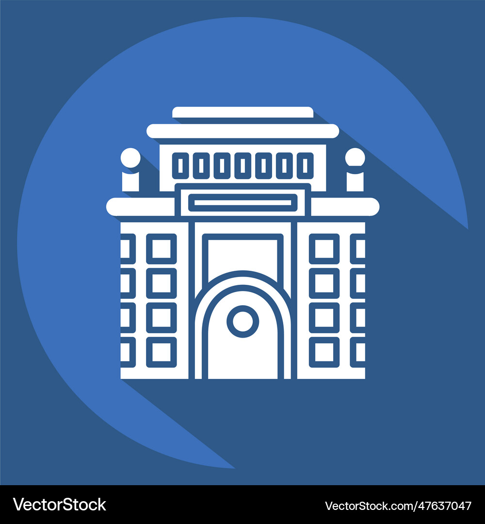 Icon hotel related to accommodations symbol long Vector Image