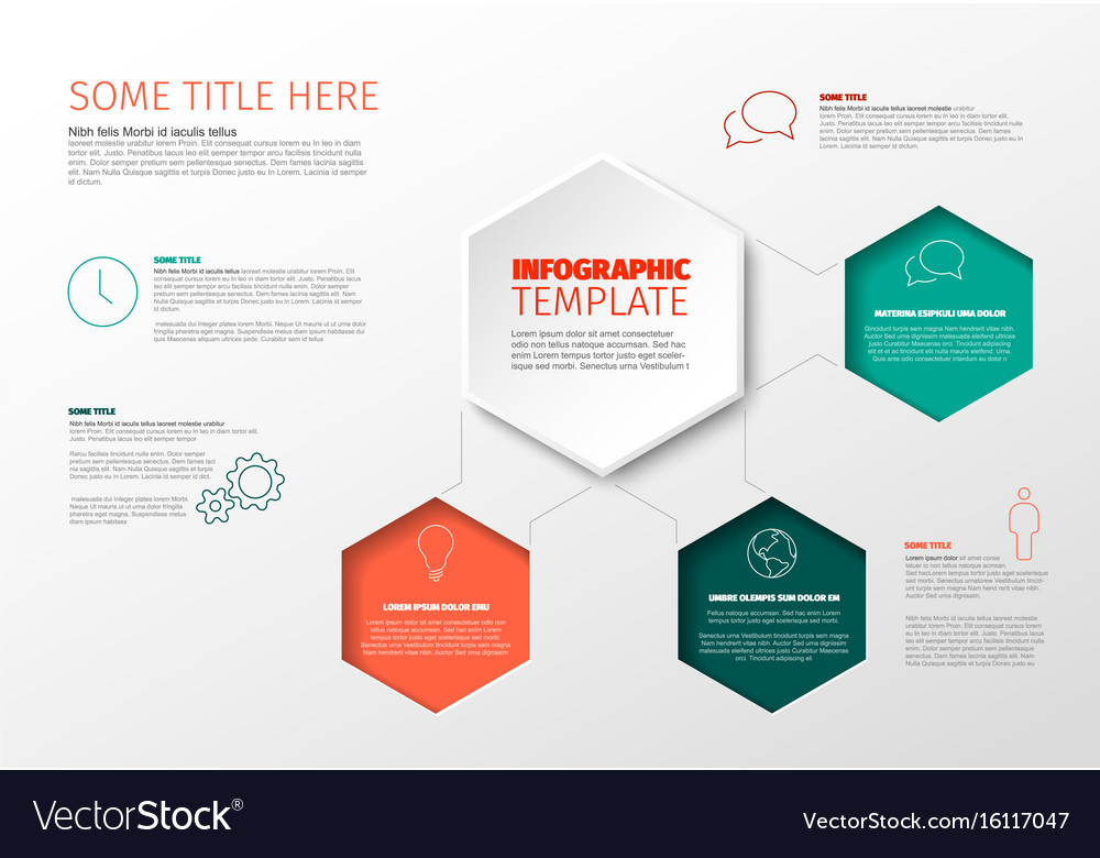 Infographic report template Royalty Free Vector Image