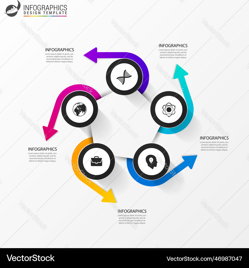 Infographics concept template for diagram Vector Image