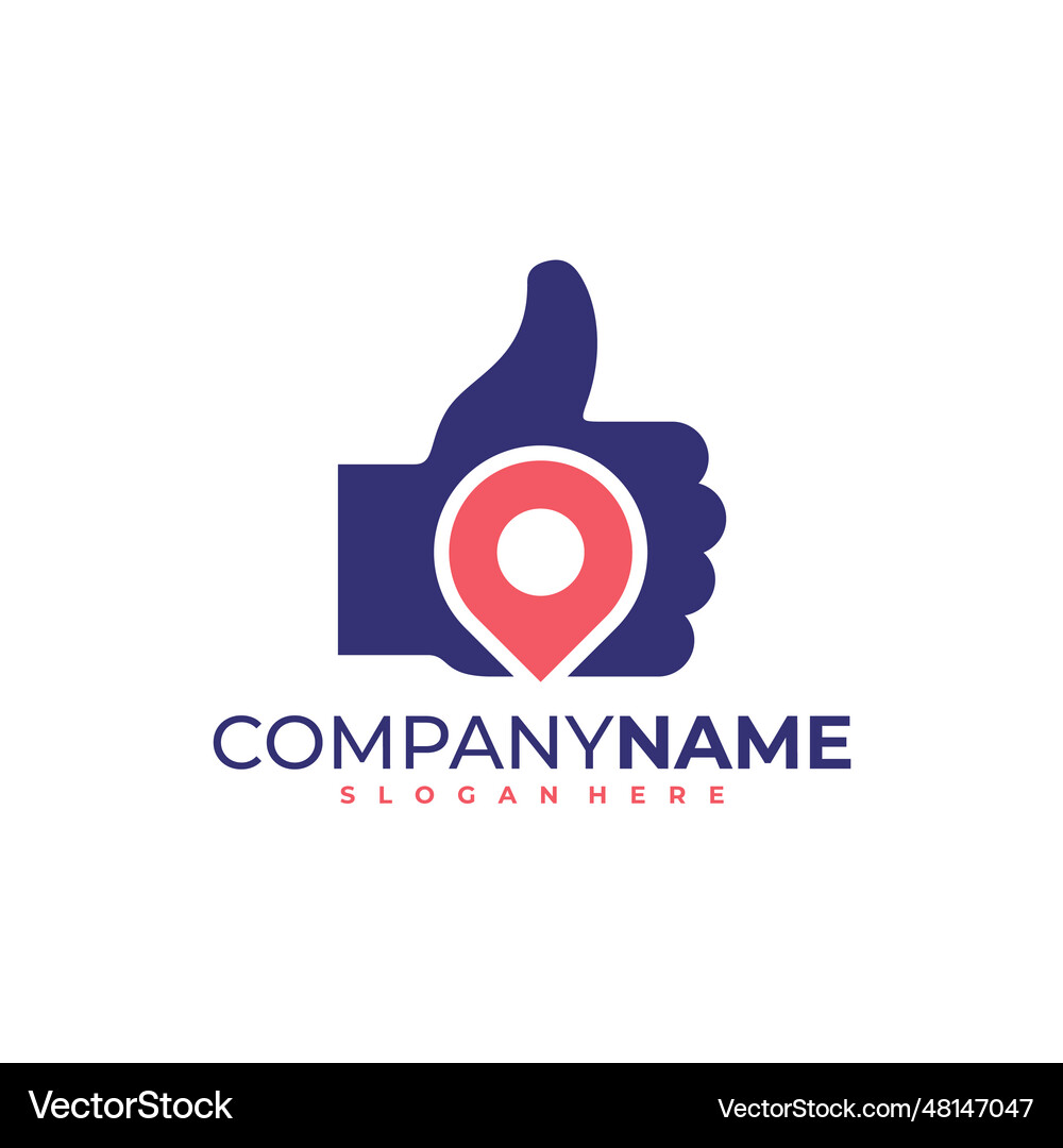 Like point logo design good Royalty Free Vector Image