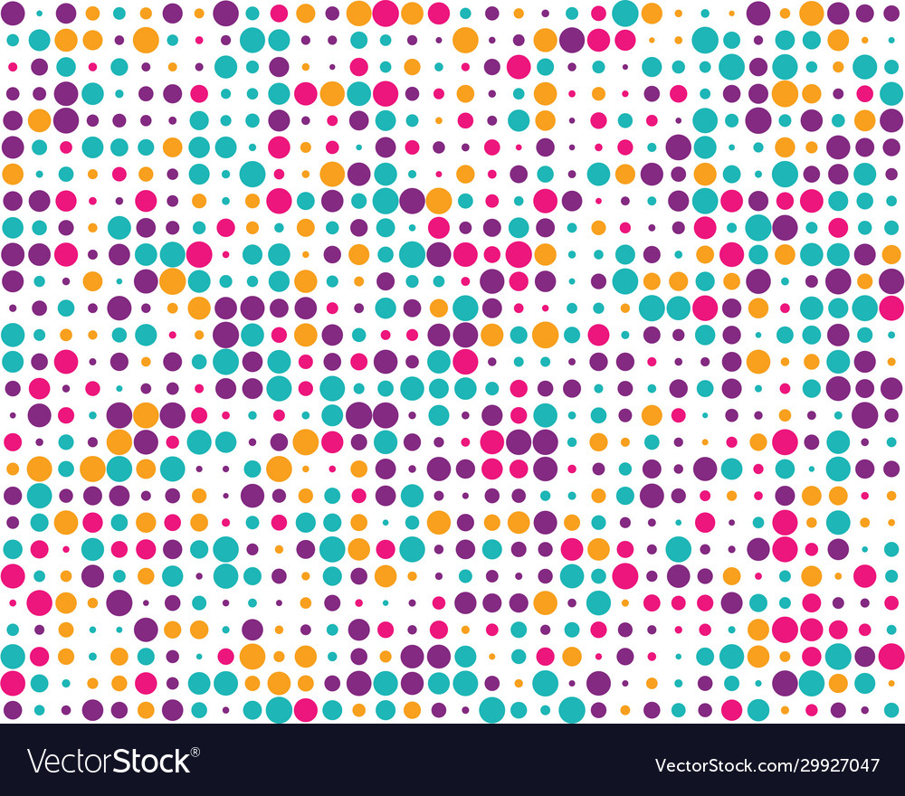 Pattern with colorful dots Royalty Free Vector Image