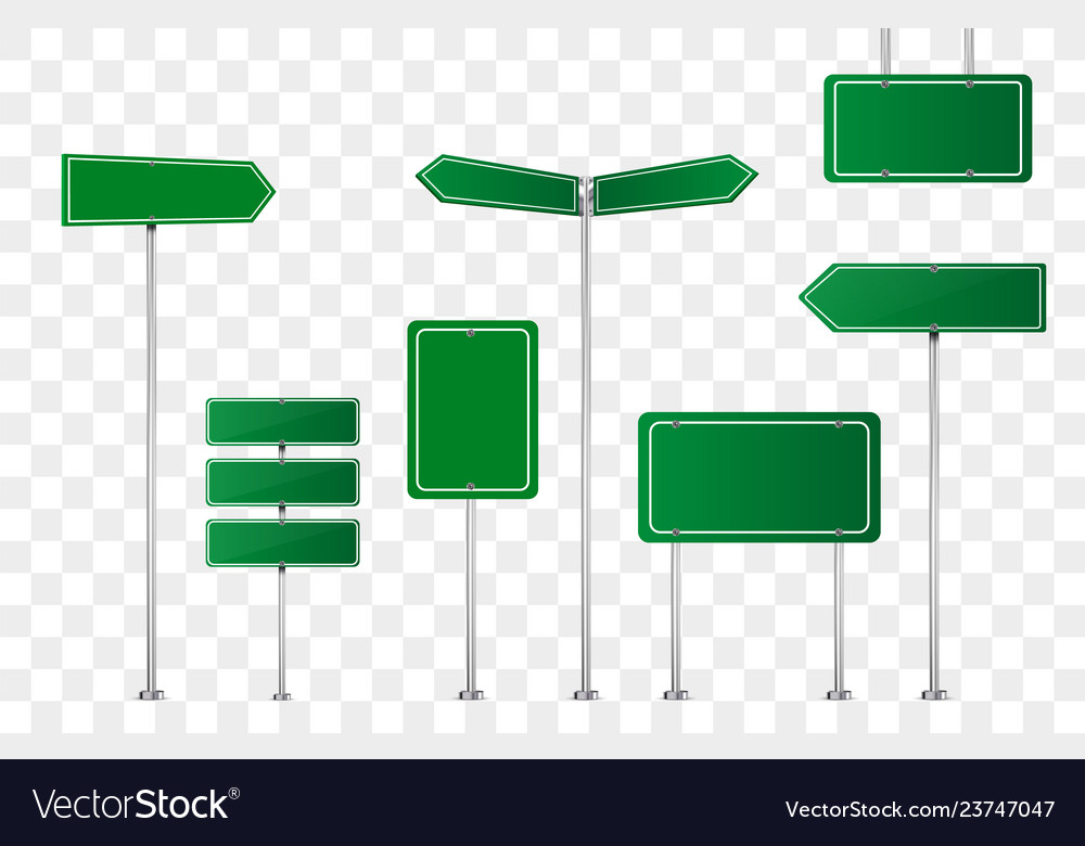 Road signs isolated Royalty Free Vector Image - VectorStock