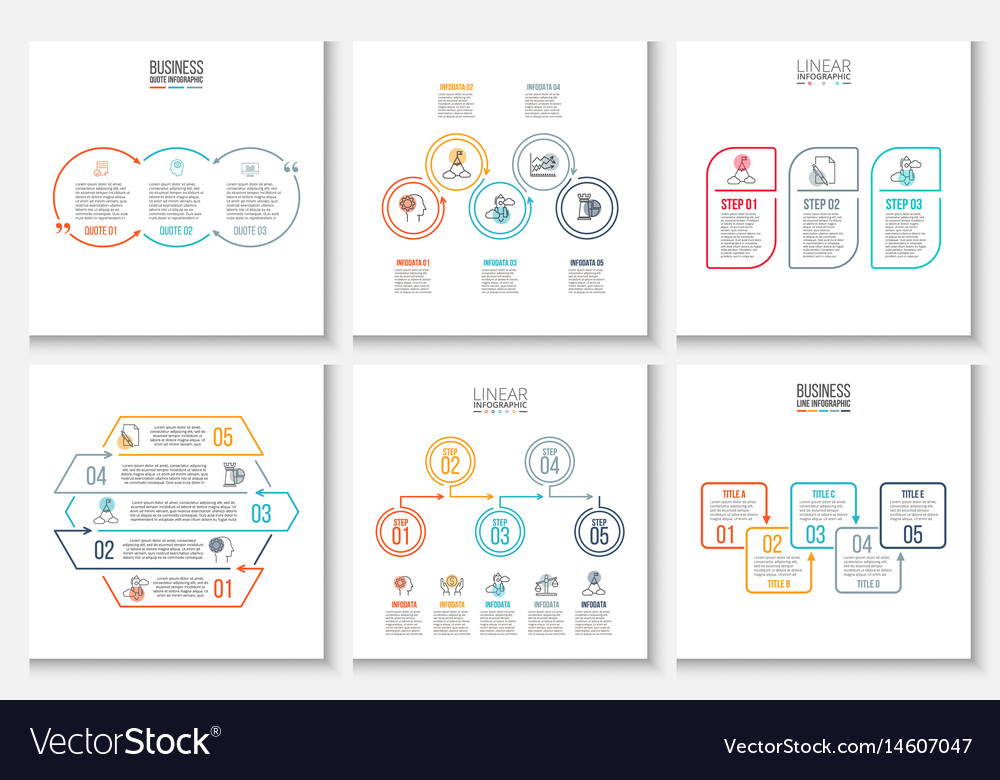 Thin line flat element for infographic Royalty Free Vector