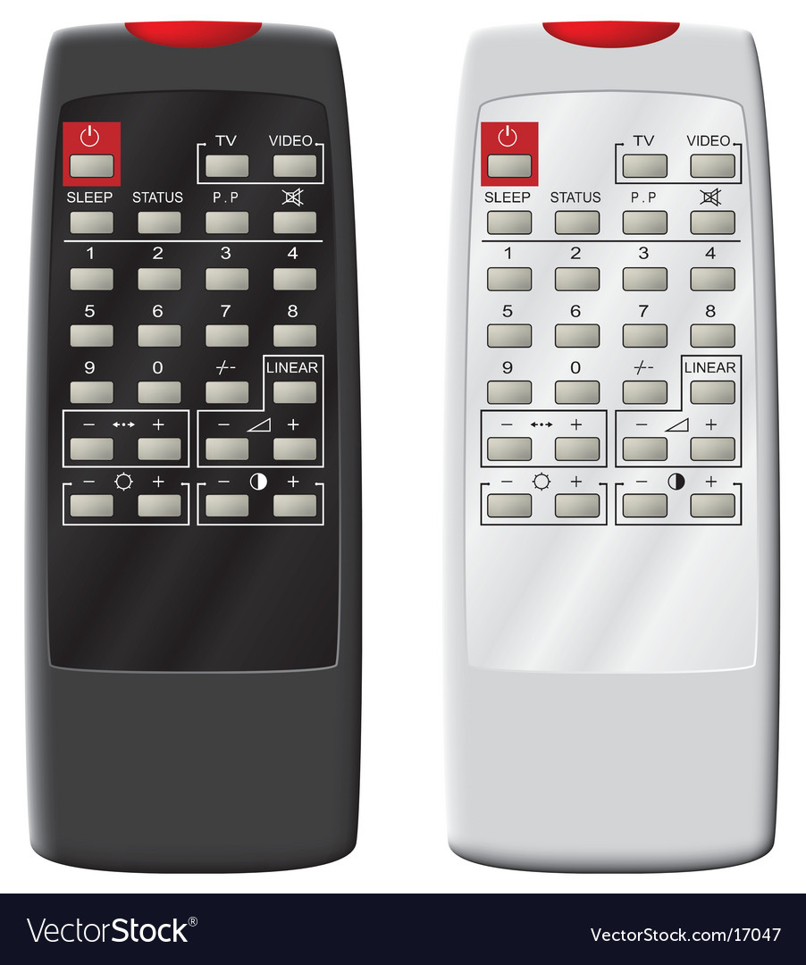 Tv remote controls Royalty Free Vector Image - VectorStock