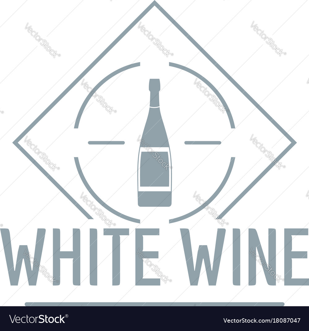 Wine logo simple gray style Royalty Free Vector Image