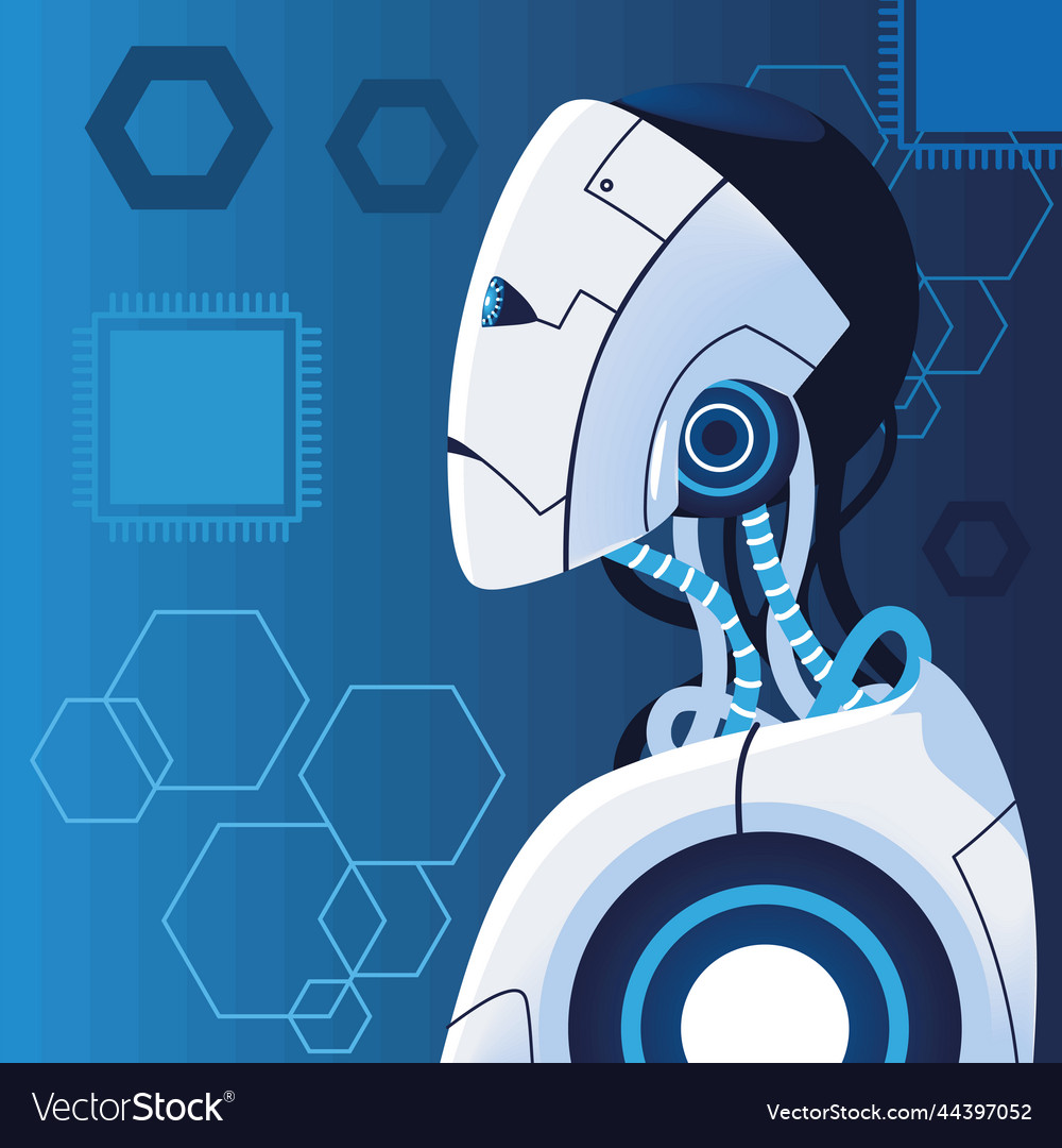 Artificial intelligence robot Royalty Free Vector Image