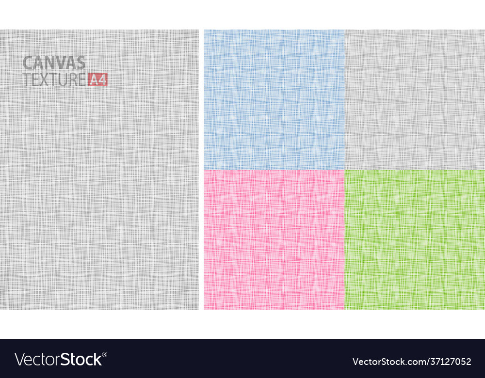 Fabric pattern set thread texture canvas Vector Image