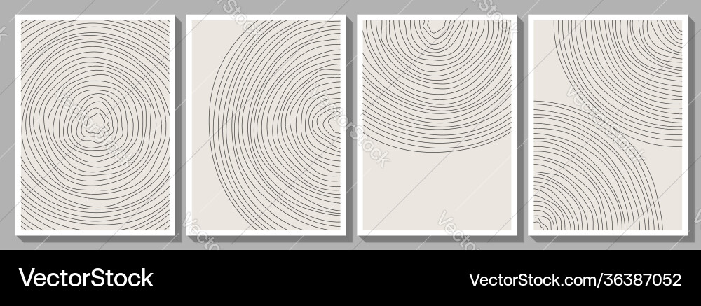 Geometric minimalist abstract hand painted poster Vector Image