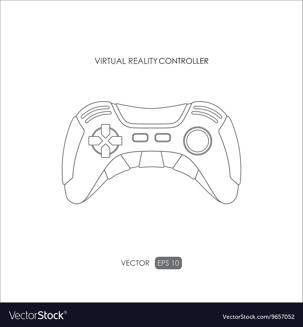 Hand controller for virtual reality system Vector Image