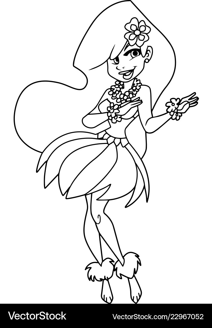 Coloring Pages Of Hula Girls