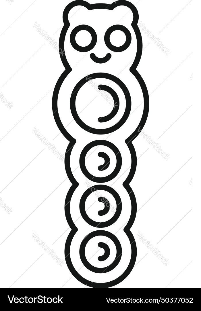 Long pop it game icon outline antistress Vector Image