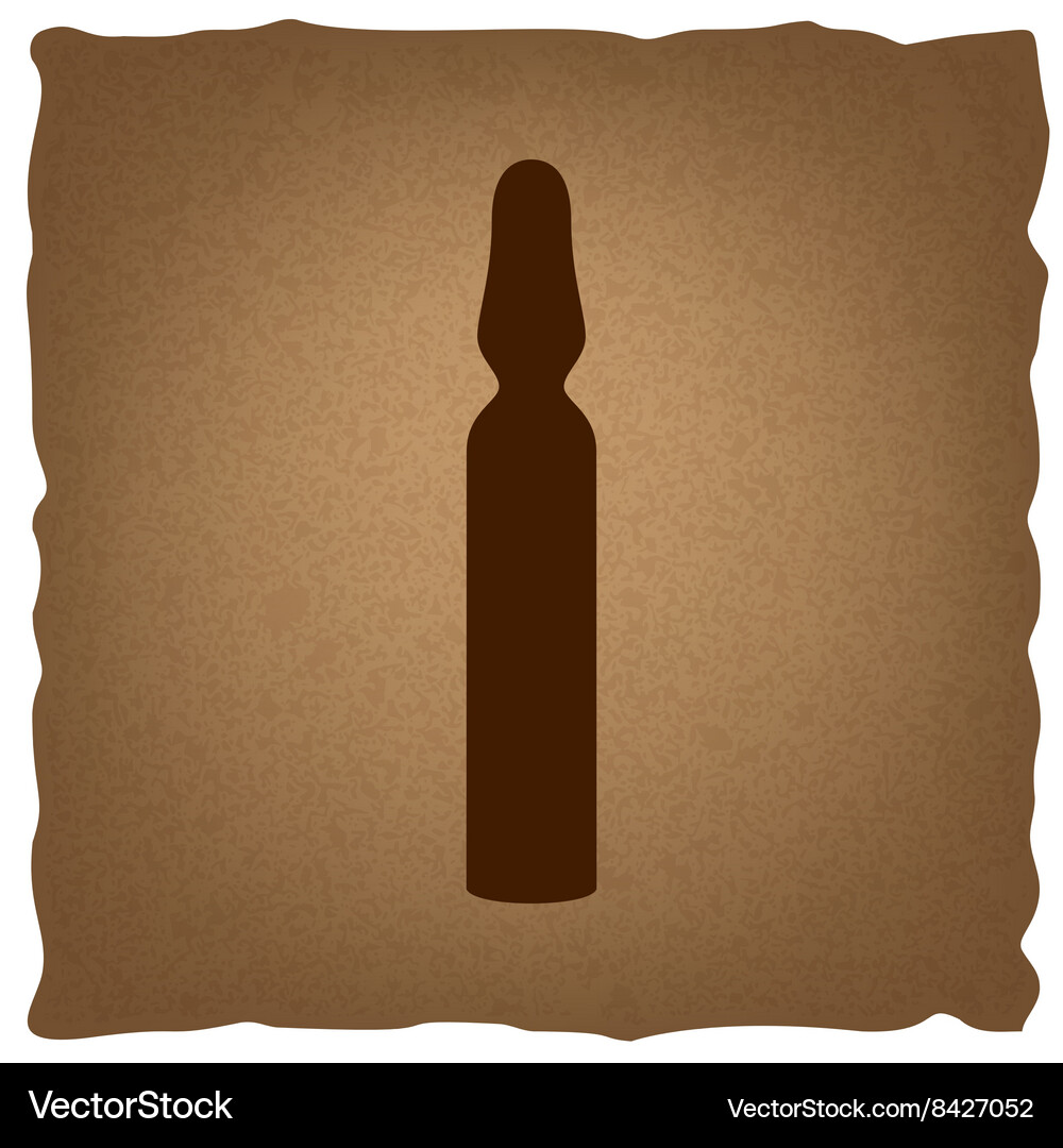 Medical ampoule sign Royalty Free Vector Image