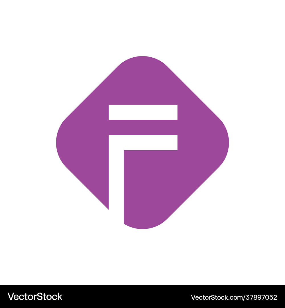 Unique modern letter f logo design template Vector Image