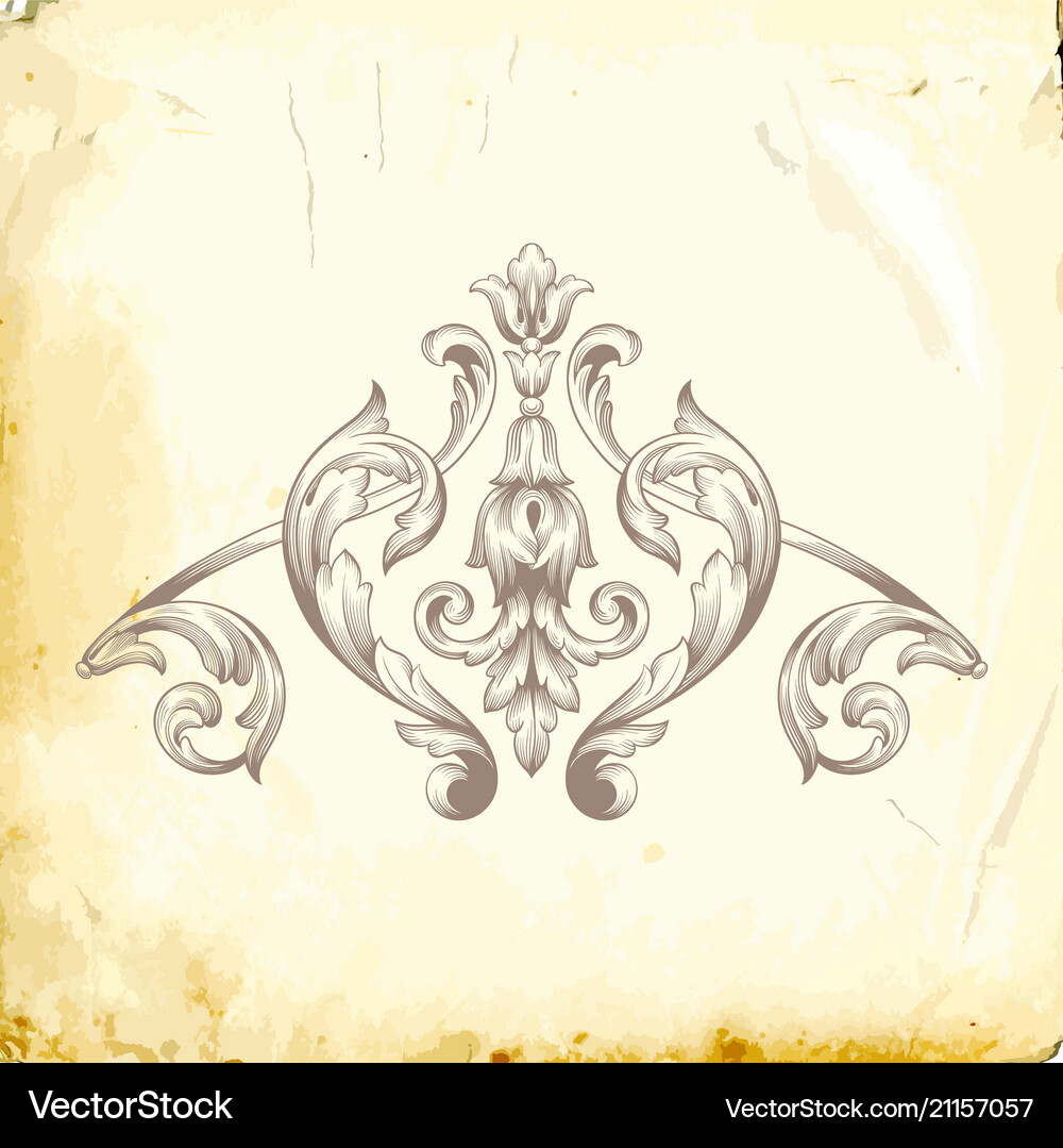 Baroque of vintage elements for design Royalty Free Vector