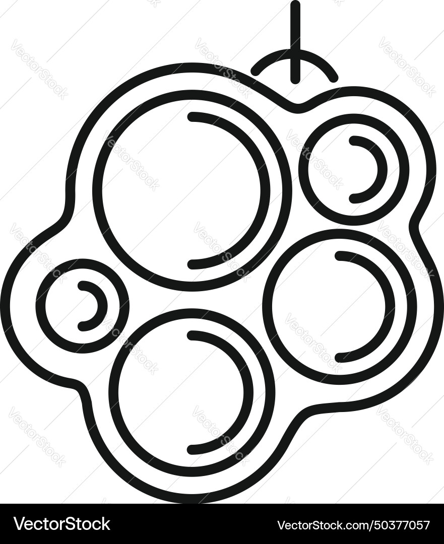 Big bubble pop it icon outline antistress Vector Image