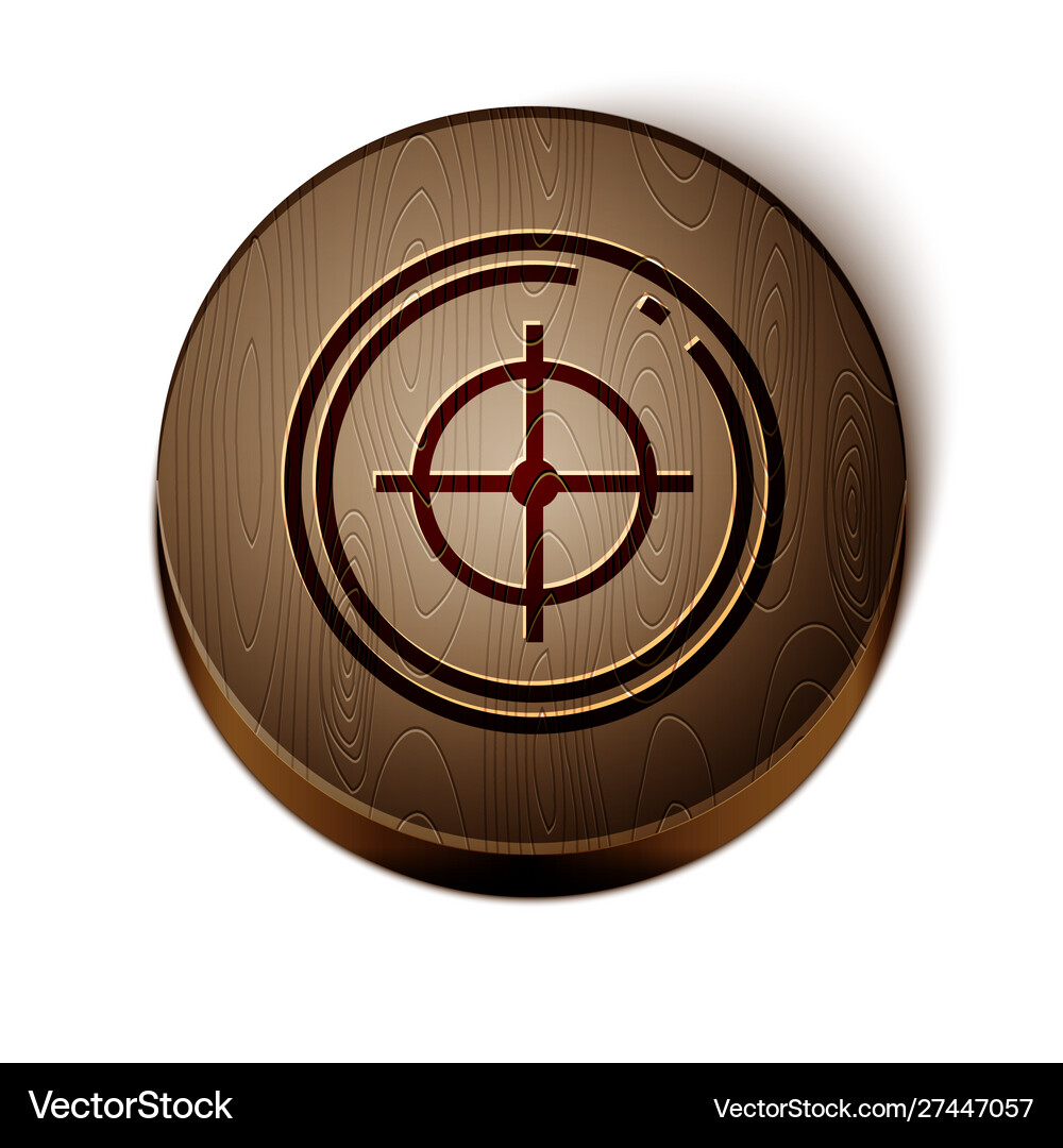 Brown line target sport for shooting competition Vector Image