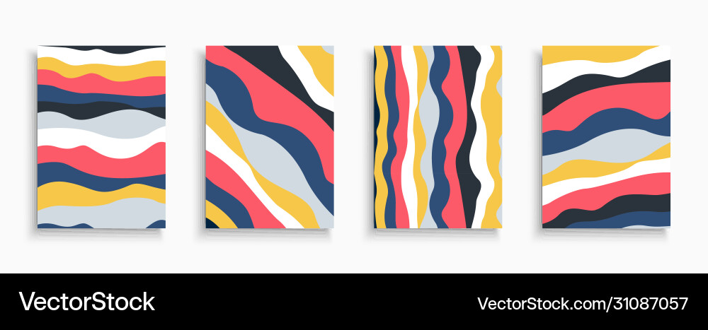 Collection colorful contemporary covers Royalty Free Vector