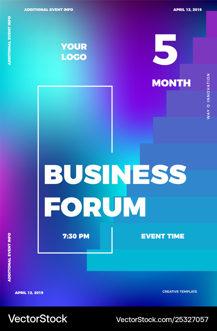 Design template for event poster flyer cover Vector Image