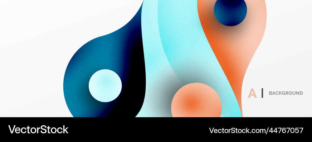 Geometric round shapes and circles abstract Vector Image